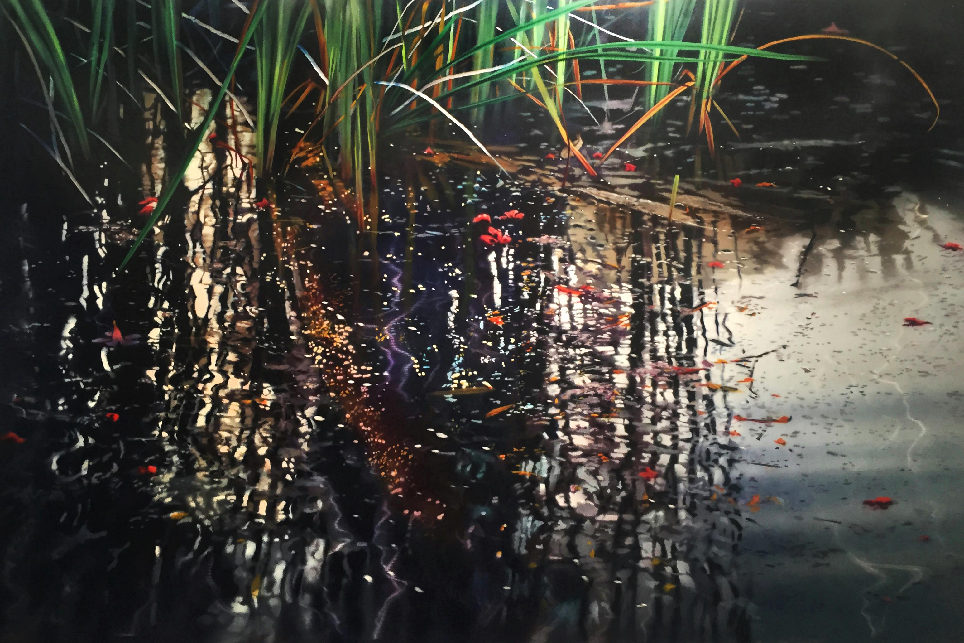 David Kessler - Ponds Edge Through Blossom Veil at 1stDibs