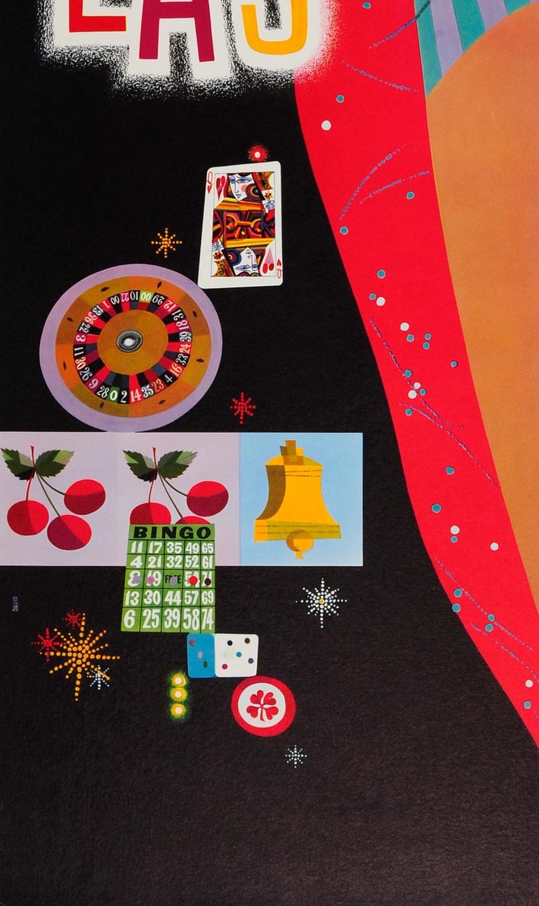 David Klein - Original Vintage Las Vegas Fly TWA Poster By David Klein ...