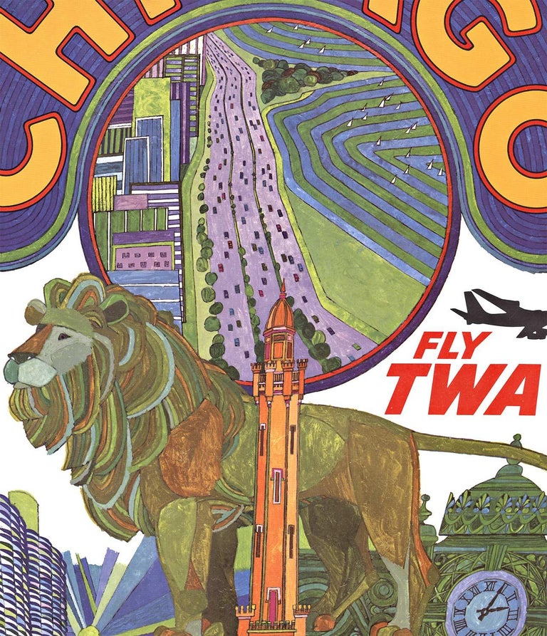 David Klein - Vintage Fly TWA Trans World Airlines Chicago original ...