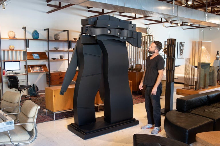 David L Deming Centurion II Abstract Modern Sculpture in Flat Black ...