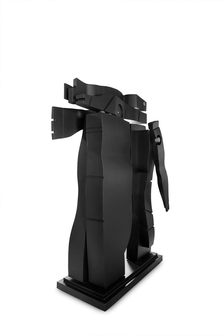 David L Deming Centurion II Abstract Modern Sculpture in Flat Black ...