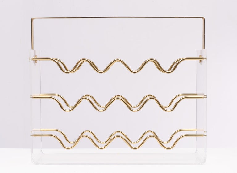 David Lange Wine Rack Hollywood Regency, 1970s, France For Sale at 1stDibs
