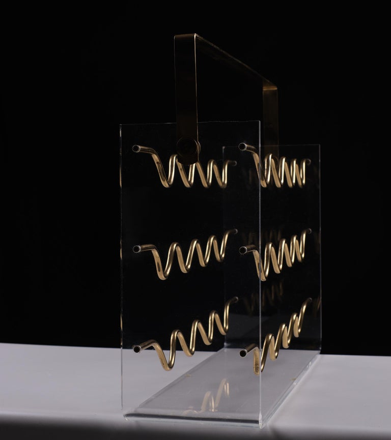 David Lange Wine Rack Hollywood Regency, 1970s, France For Sale at 1stDibs