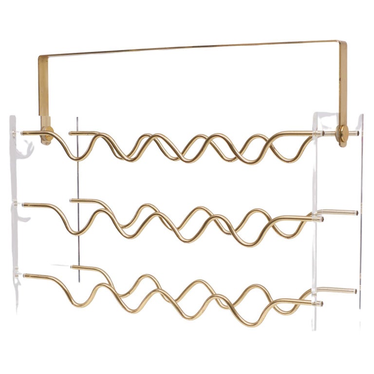 David Lange Wine Rack Hollywood Regency, 1970s, France For Sale at 1stDibs