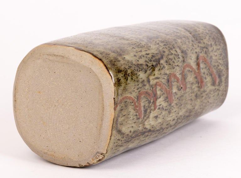 David Leach Lowerdown Pottery Linear Scroll Pattern Studio Pottery Vase ...