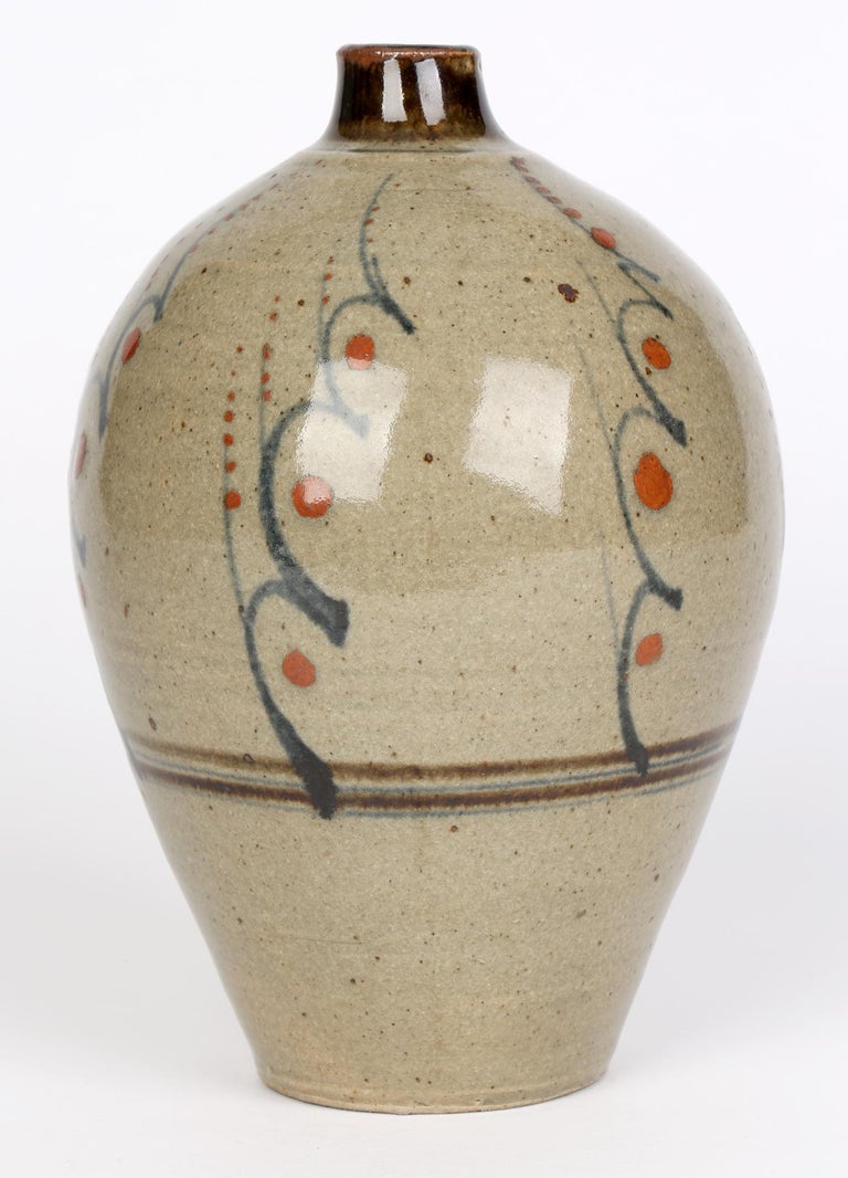David Leach Lowerdown Stylized Berry Design Studio Pottery Vase For ...