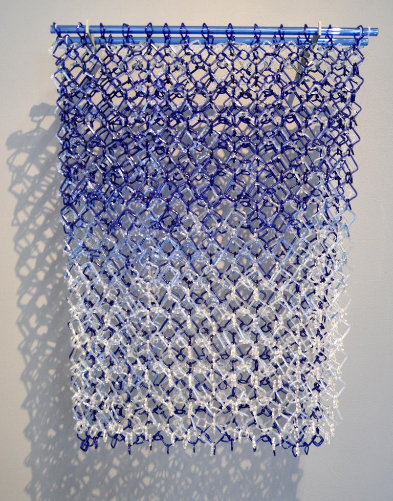 David Licata - Low Tide, Hanging Sculpture, Blue, Violet Torch-Worked ...