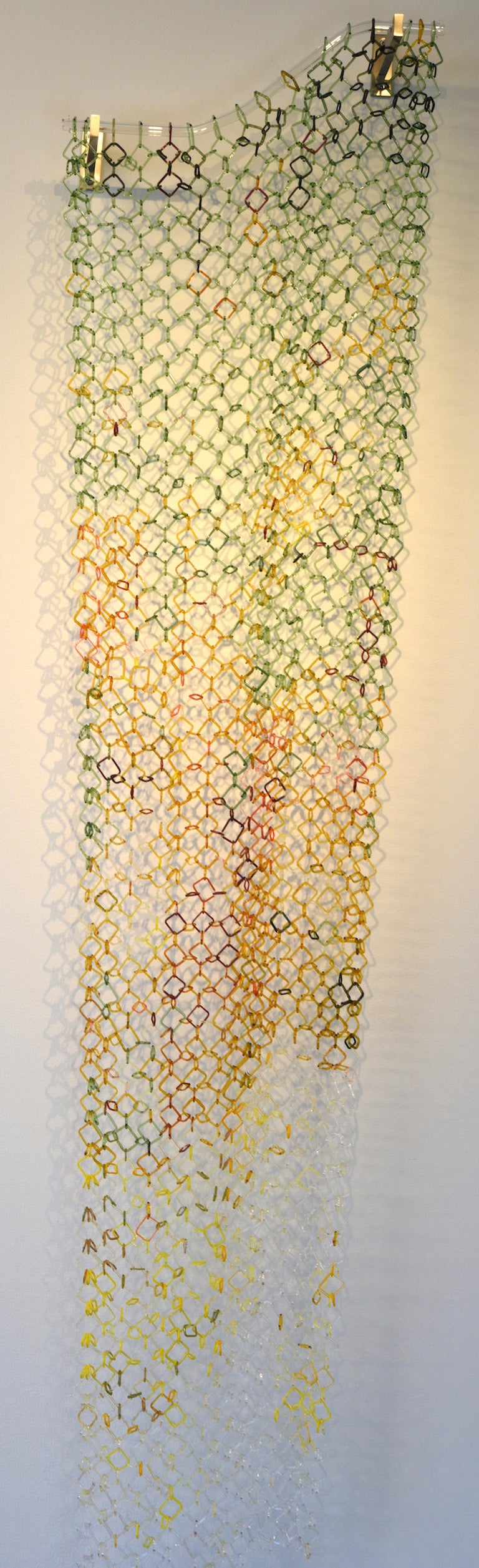 David Licata - Wall Moss, Long Hanging Sculpture of Torch-Worked Glass ...