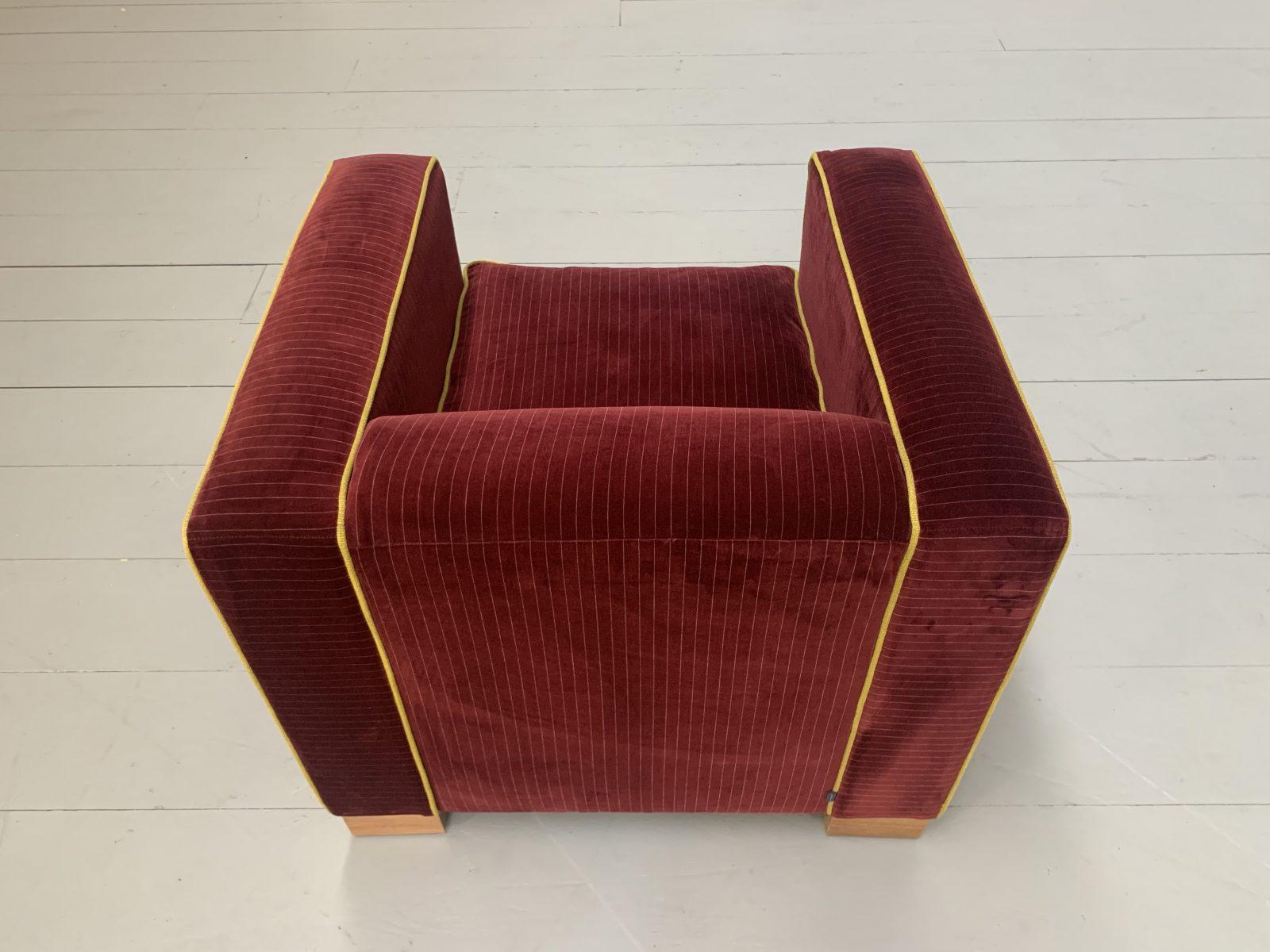 David Linley “Chase” Armchair in Purple and Lime Velvet For Sale at ...