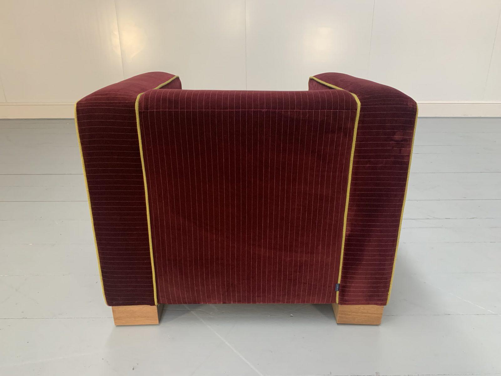 David Linley “Chase” Armchair in Purple and Lime Velvet For Sale at ...