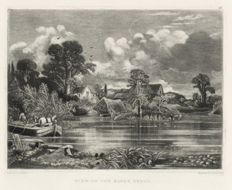 David Lucas - (after) John Constable mezzotint "View on the River Stour ...