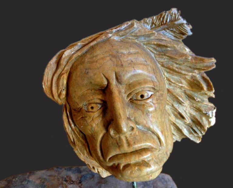 David Maracle - Totem Head; David R. Maracle; carved mountain talc ...