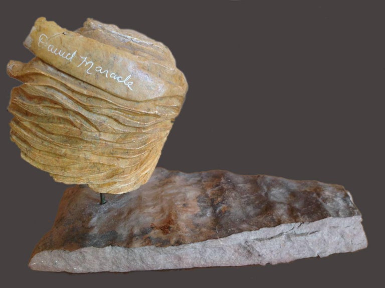 David Maracle - Totem Head; David R. Maracle; carved mountain talc ...