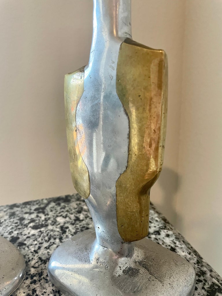 David Marshall Brutalist Candle Sticks, a Pair For Sale at 1stDibs