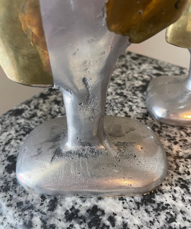 David Marshall Brutalist Candle Sticks, a Pair For Sale at 1stDibs