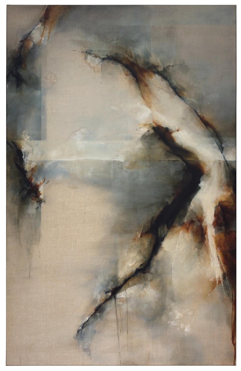 David Mellen - Abstract Pigment Painting on Linen: 'In Landscape' For ...