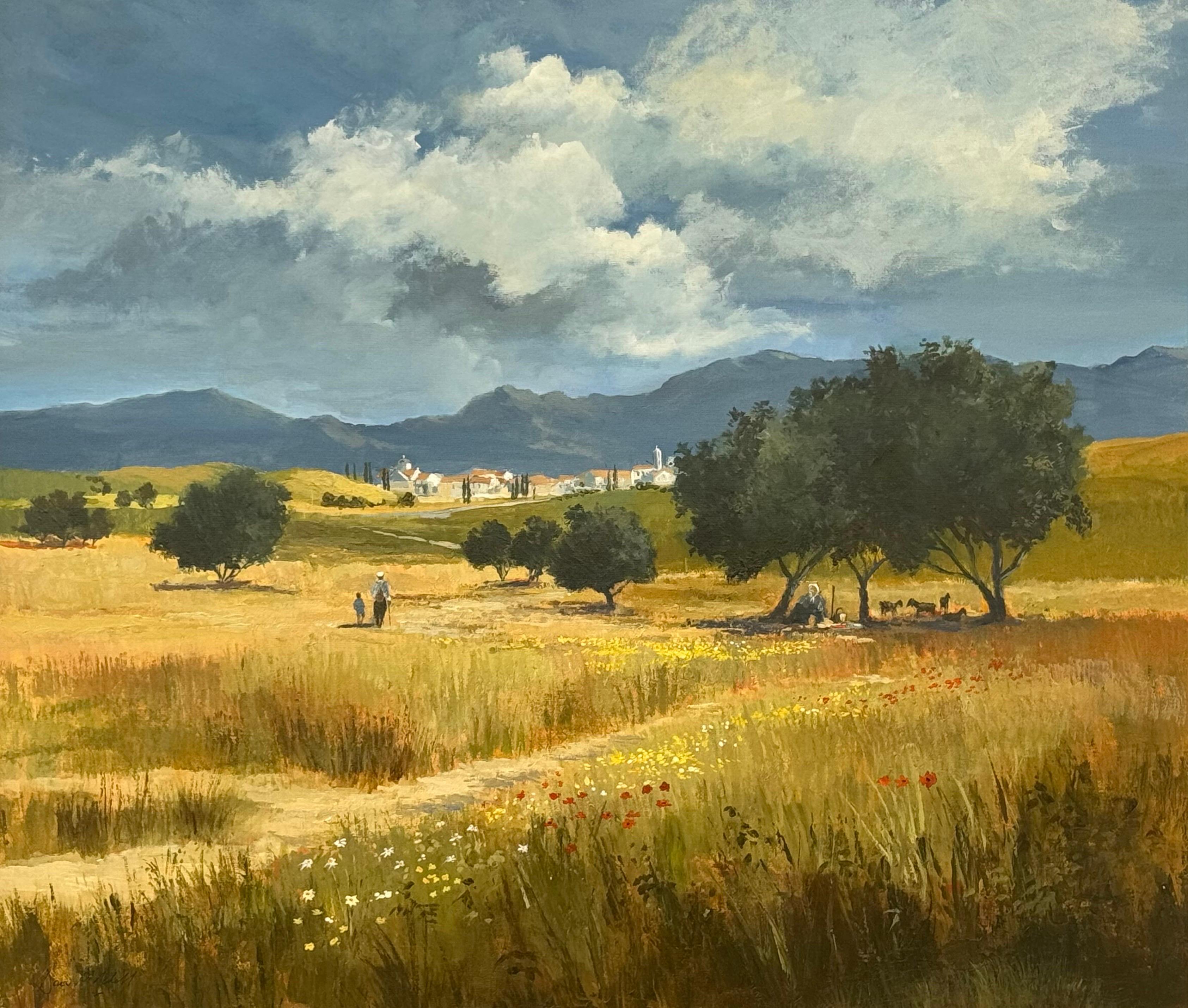 David Mitchell - Cyprus - Landscape Painting of Sun Drenched Eastern ...