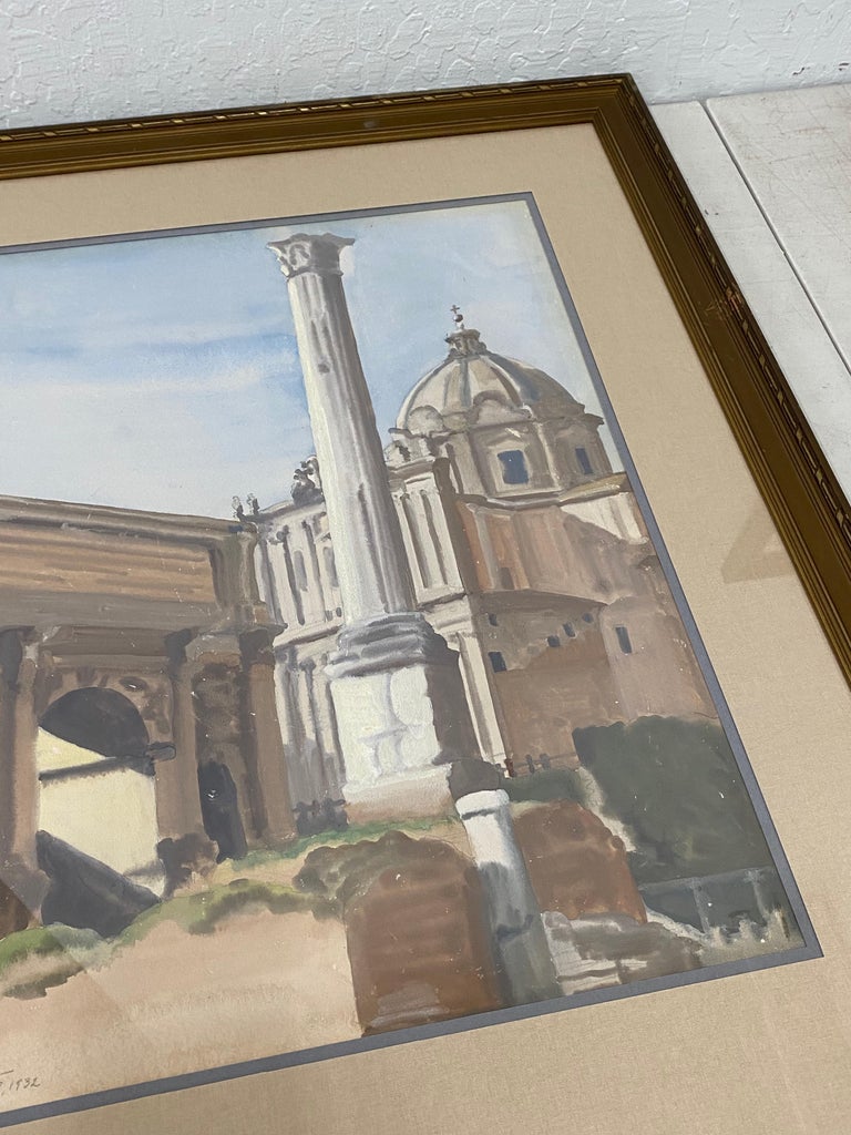 David Mode Payne "Column of Phocas" Original Watercolor, circa 1932 at ...