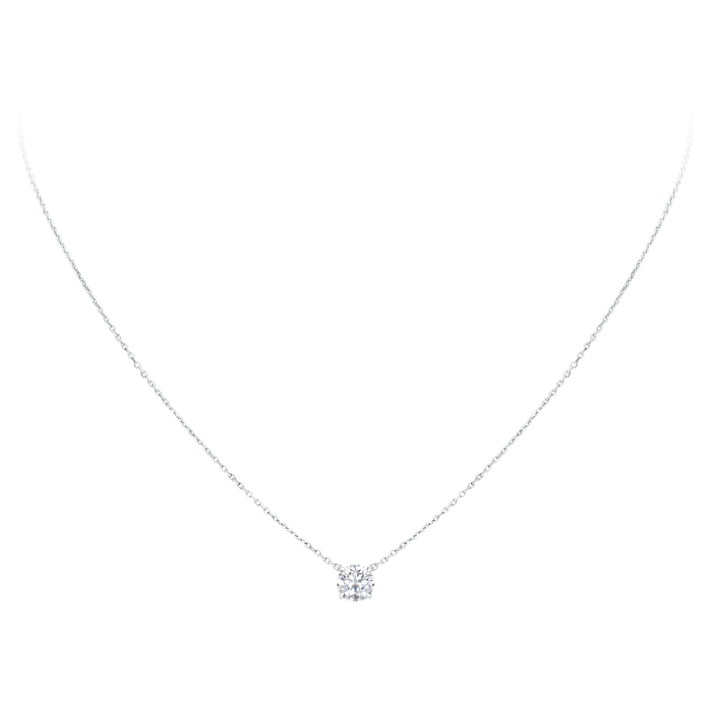GIA Certificate Brilliant Necklace 0.50 ct Color River D SI Cut VERY ...