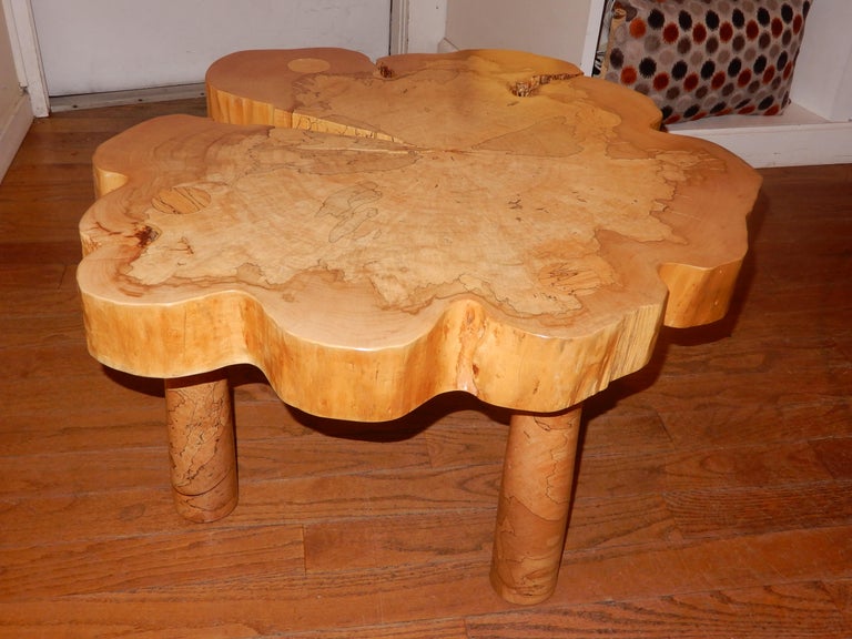 David N. Ebner, Spalted Maple Wood Coffee Table For Sale at 1stDibs