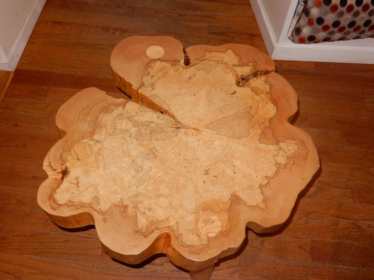David N. Ebner, Spalted Maple Wood Coffee Table For Sale at 1stDibs