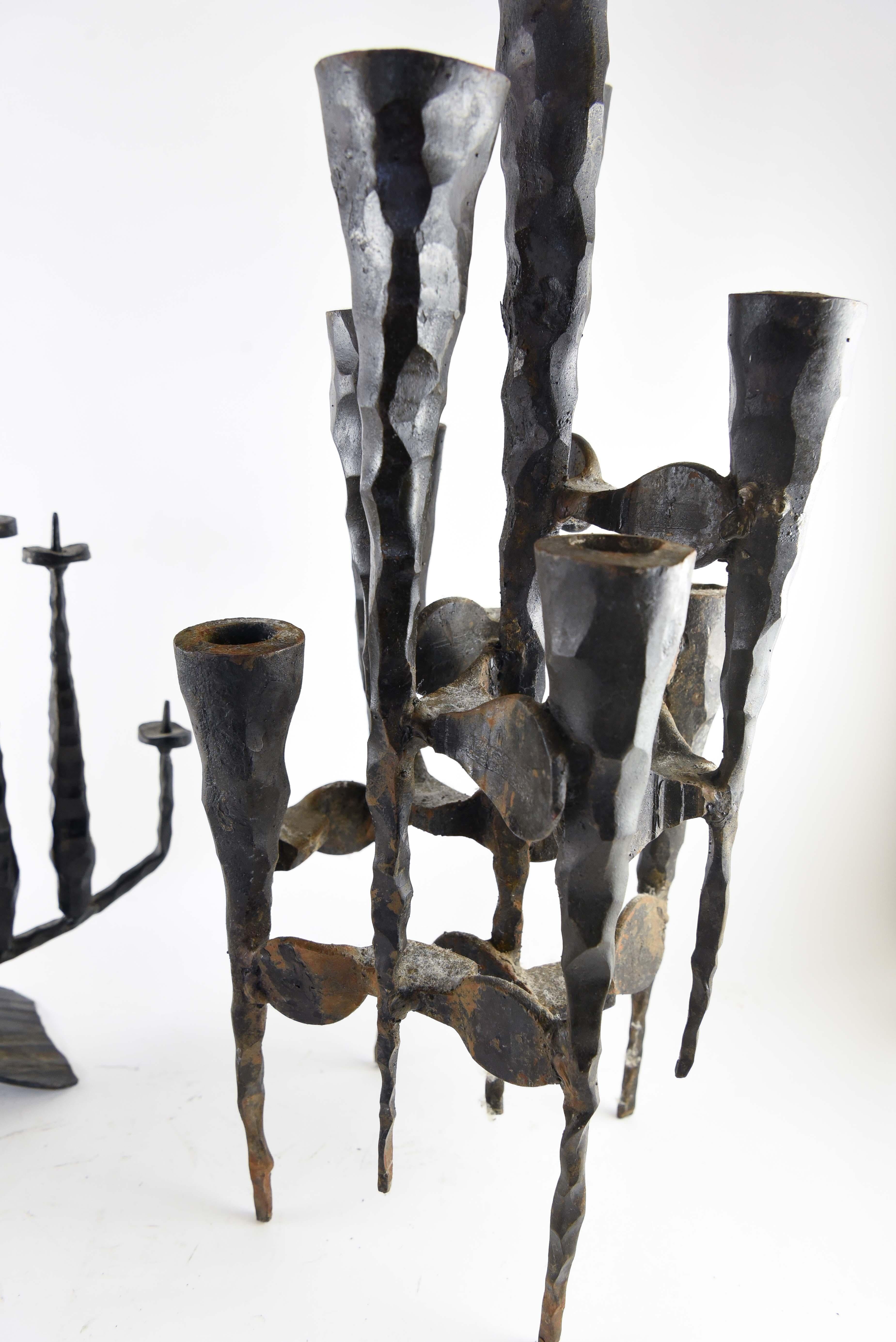 David Palombo Brutalist Iron Menorah at 1stDibs | david palombo menorah ...