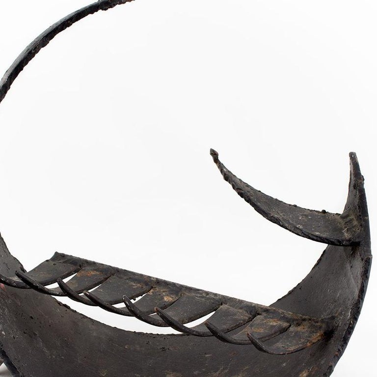 David Palombo - Brutalist Forged Iron Circular Menorah Sculpture ...