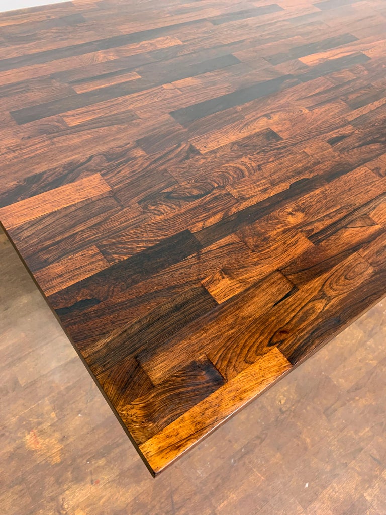 David Parmelee for Founders Staved Rosewood X-Form Desk or Table, Circa ...