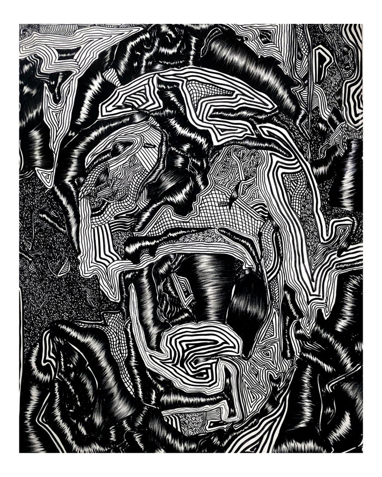 David Paul Kay - Geometric Abstraction, black and white, Limited ...