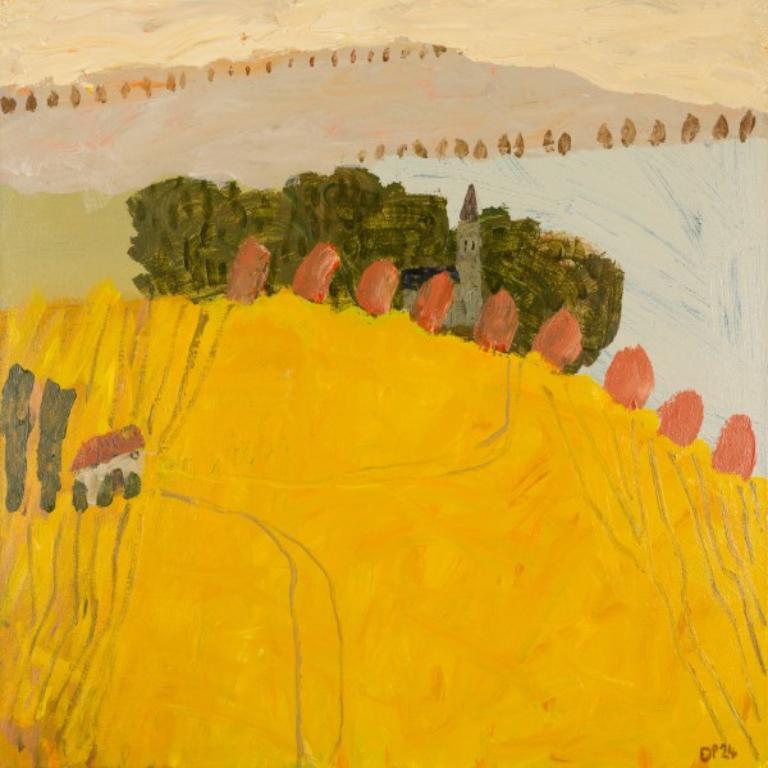 David Pearce - Hamlet, 2024 - Contemporary Landscape Acrylic Painting ...