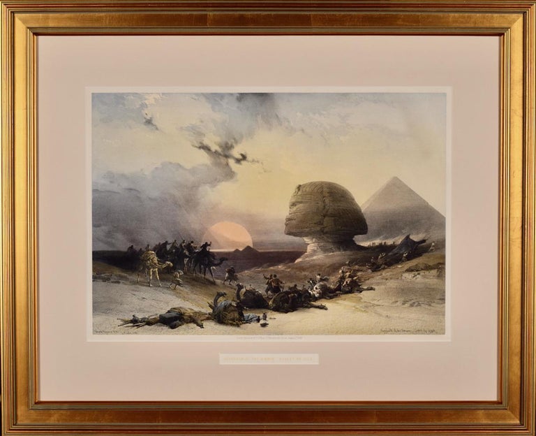 David Roberts - Approach of the Simoon, Desert of Gizeh: 19th C. Hand ...