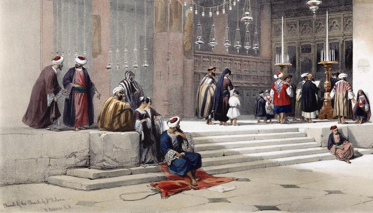 David Roberts - Church of St. Helena, Bethleham: Roberts' 19th C. Hand ...