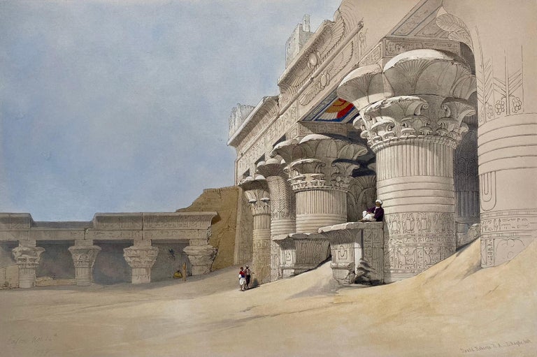 David Roberts - Facade of the Pronaos of the Temple of Edfou - David ...
