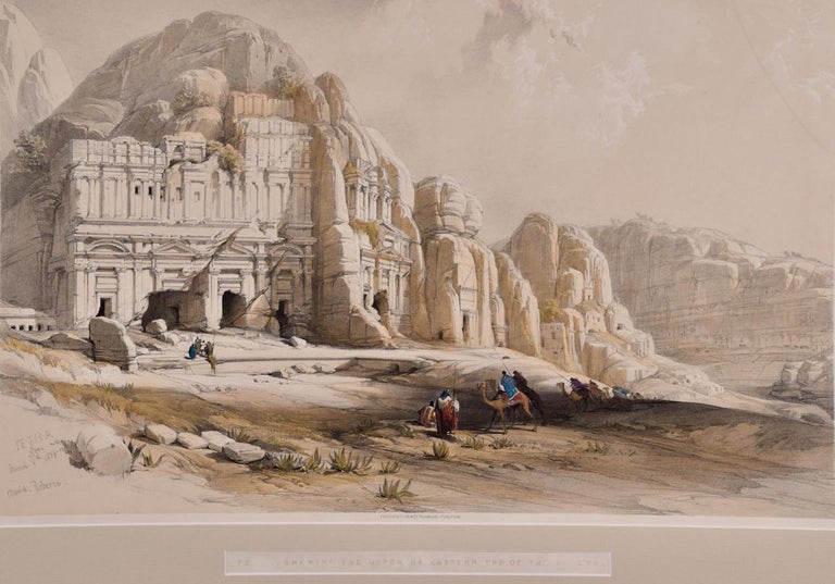 David Roberts - Petra, The Upper or Eastern Valley: 19th C. Hand ...