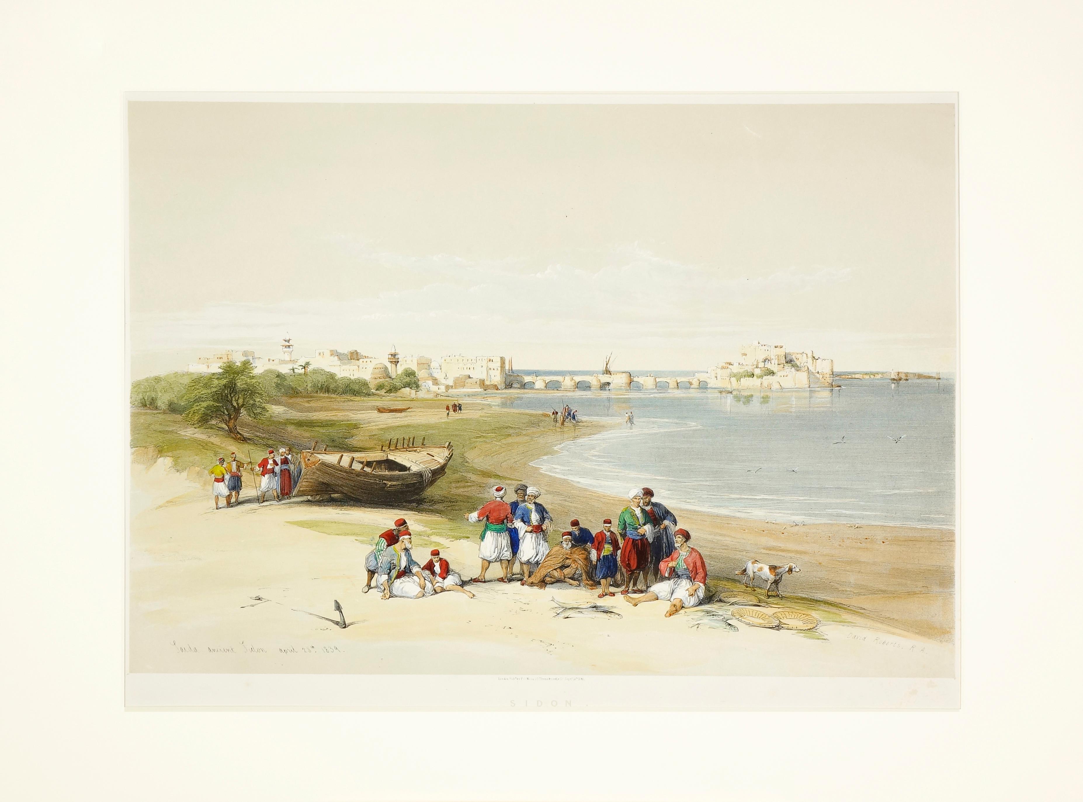 David Roberts - David Roberts' 19th Century Hand Colored Lithograph ...