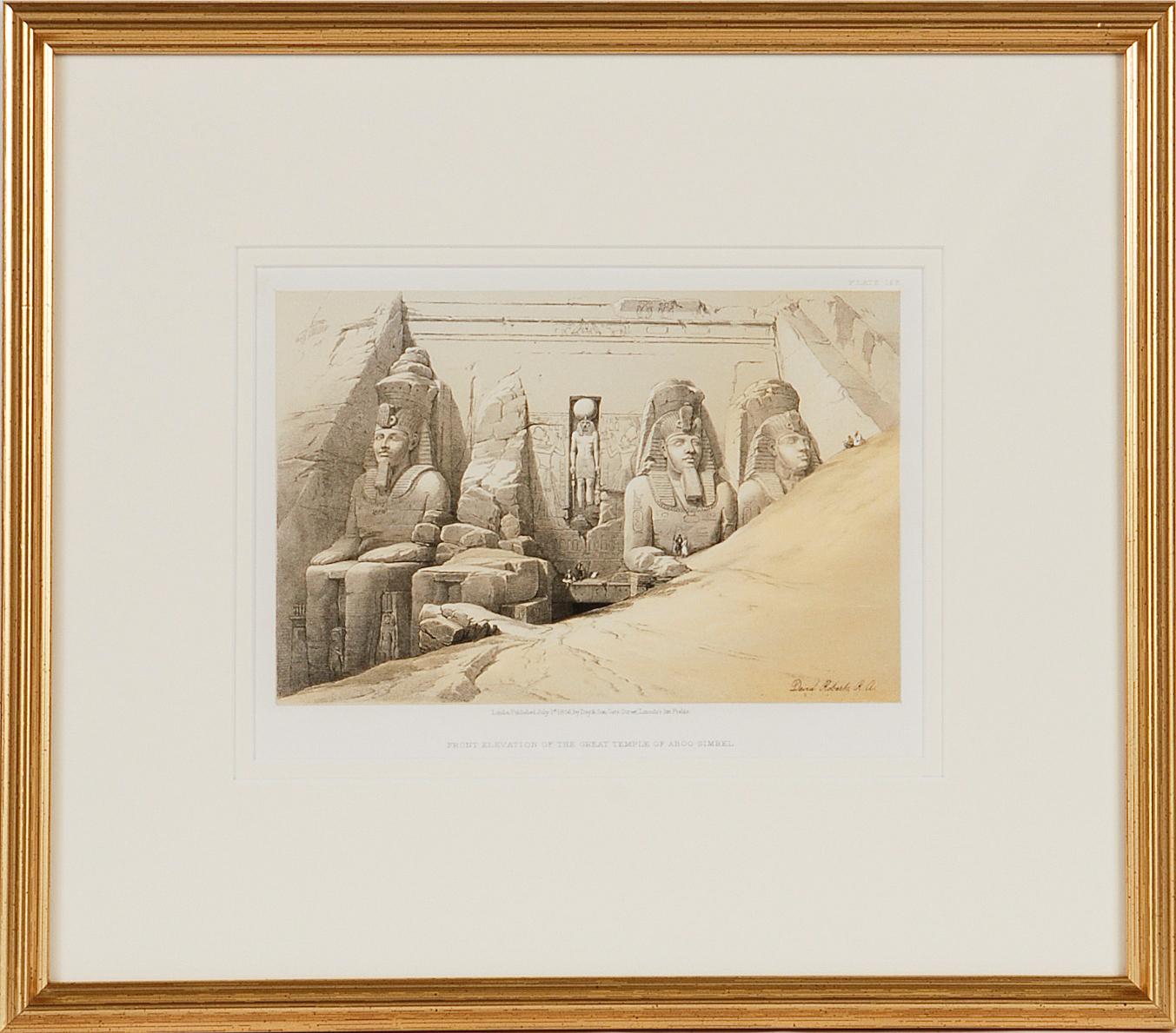 David Roberts - Thebes, Egypt: A Framed 19th Century Hand-colored ...