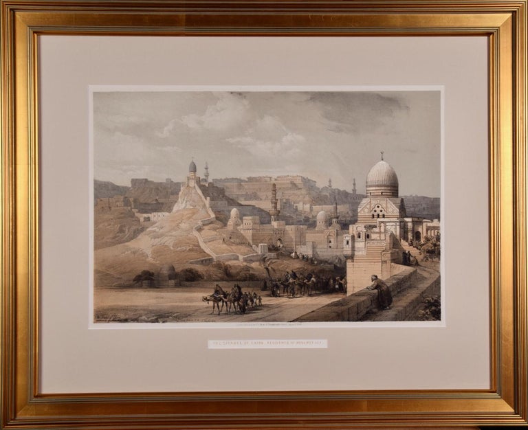 David Roberts - The Citadel of Cairo: 19th C. Hand-coloured Roberts ...