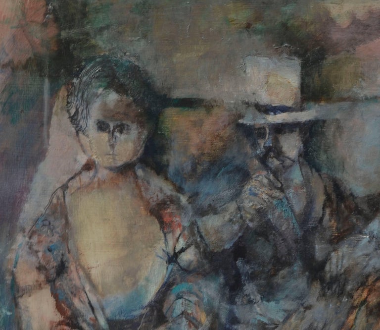 David Rosen (b.1912) - Victorian Couple with Angel - Figurative ...