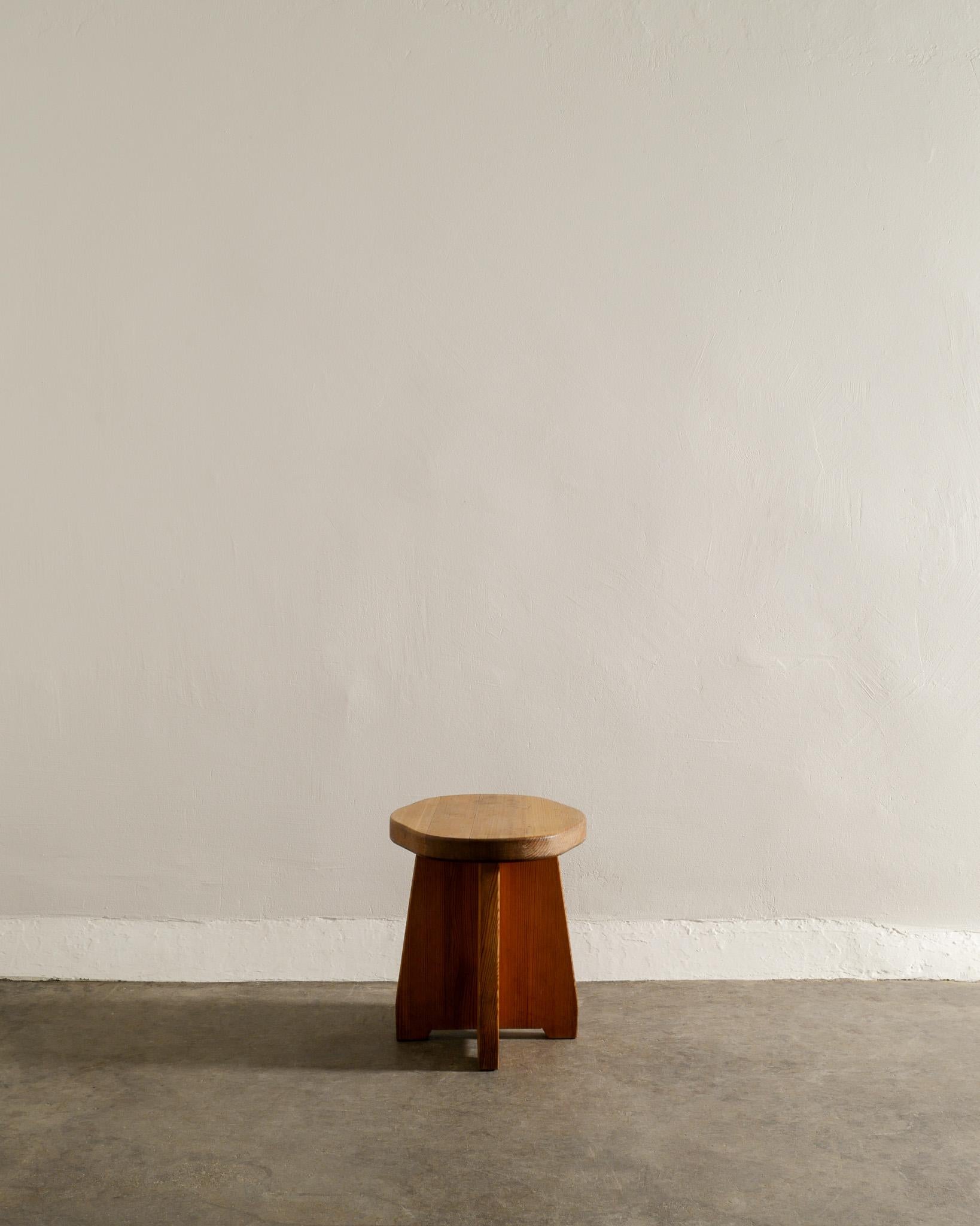 David Rosén "Berga" Pine Low Stool Produced by Nordiska Kompaniet ...