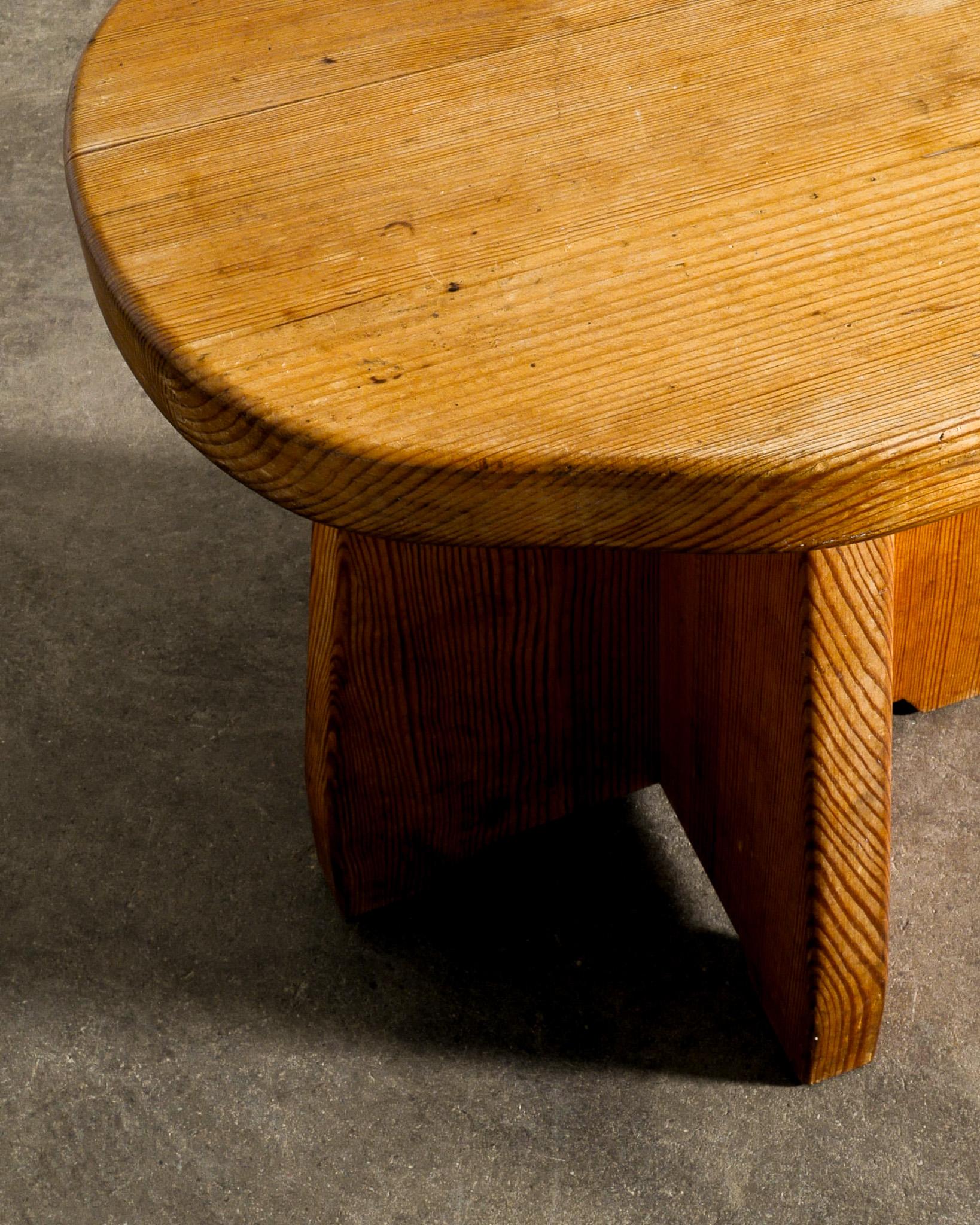 David Rosén "Berga" Pine Low Stool Produced by Nordiska Kompaniet ...