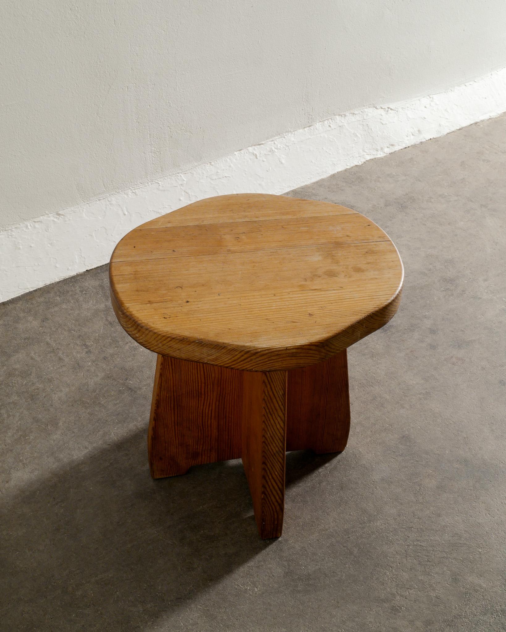 David Rosén "Berga" Pine Low Stool Produced by Nordiska Kompaniet ...