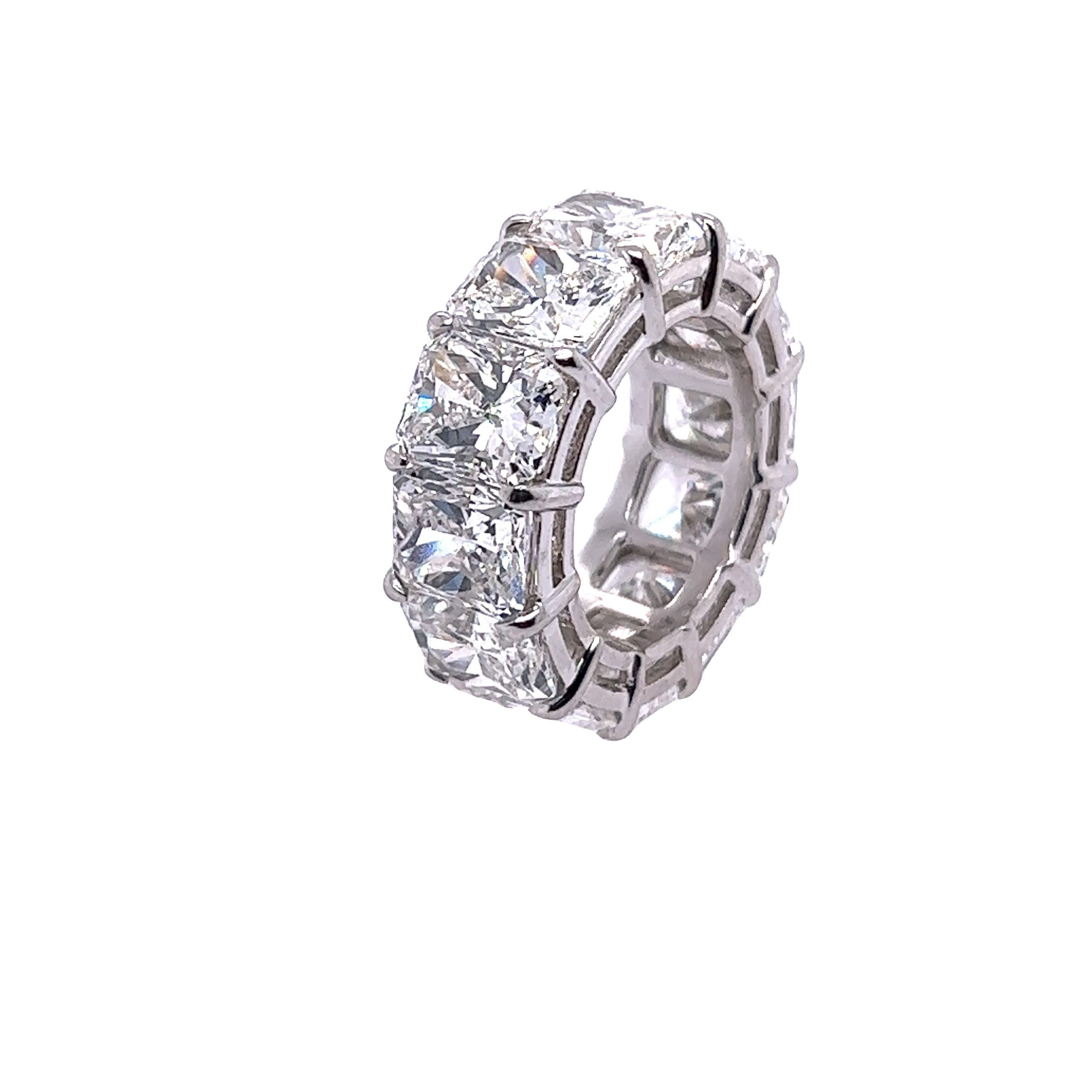 David Rosenberg 18.24 Total Carats Radiant Cut GIA Diamond Eternity ...