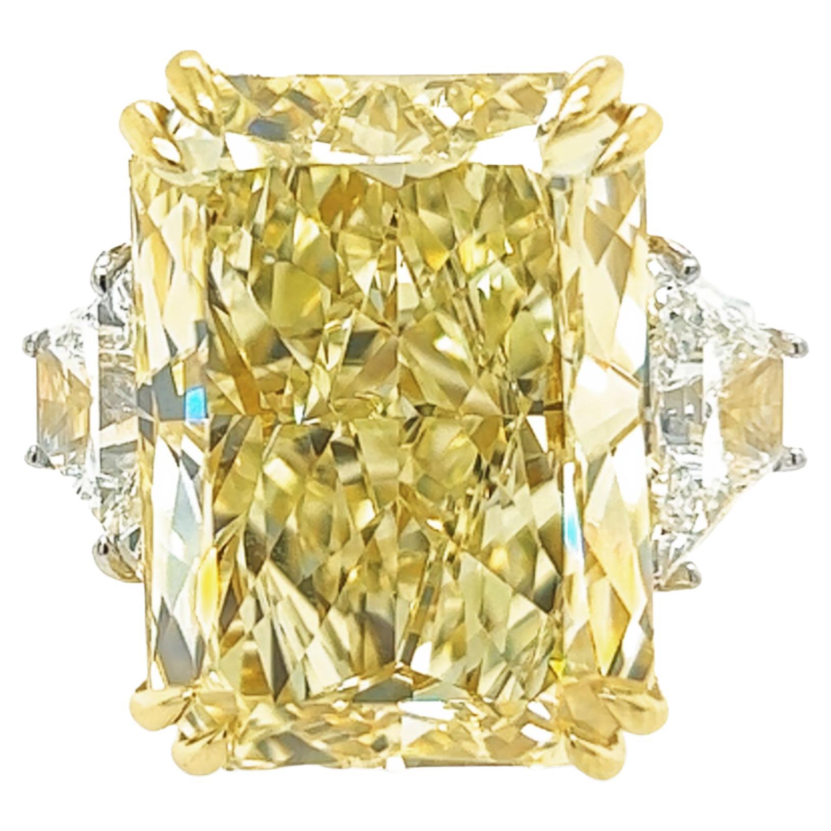 David Rosenberg 30.14 Carat Radiant Fancy Yellow VS1 GIA Diamond ...