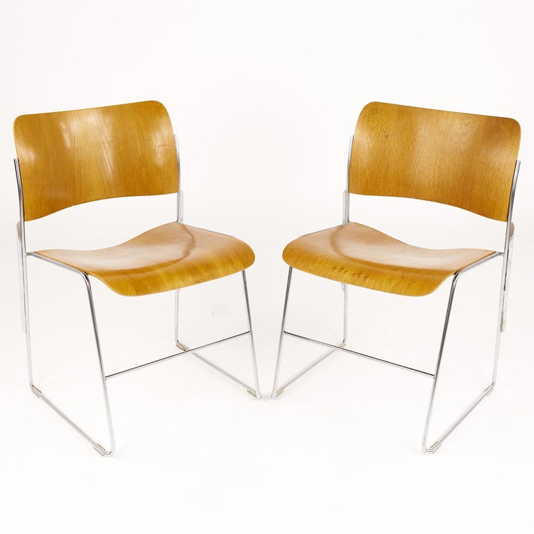 David Rowland 40/4 Mid Century Bentwood Stackable Dining Chairs, Set of ...