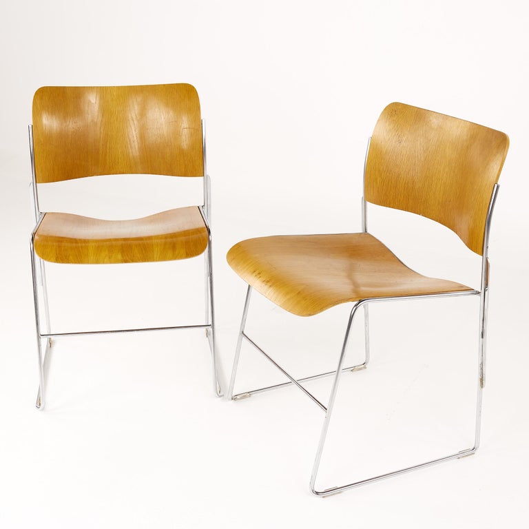 David Rowland 40/4 Mid Century Bentwood Stackable Dining Chairs, Set of ...