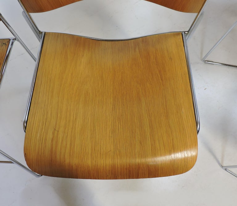 David Rowland 40/4 Mid-Century Modern Bentwood Stackable Chair at ...