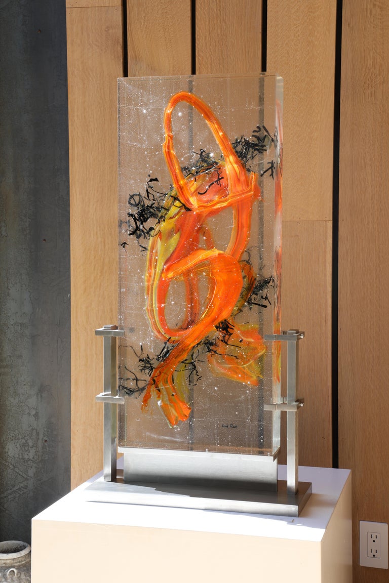 David Ruth - Abstract Cast Glass Sculpture, 'Gaji', 2006 by David Ruth ...