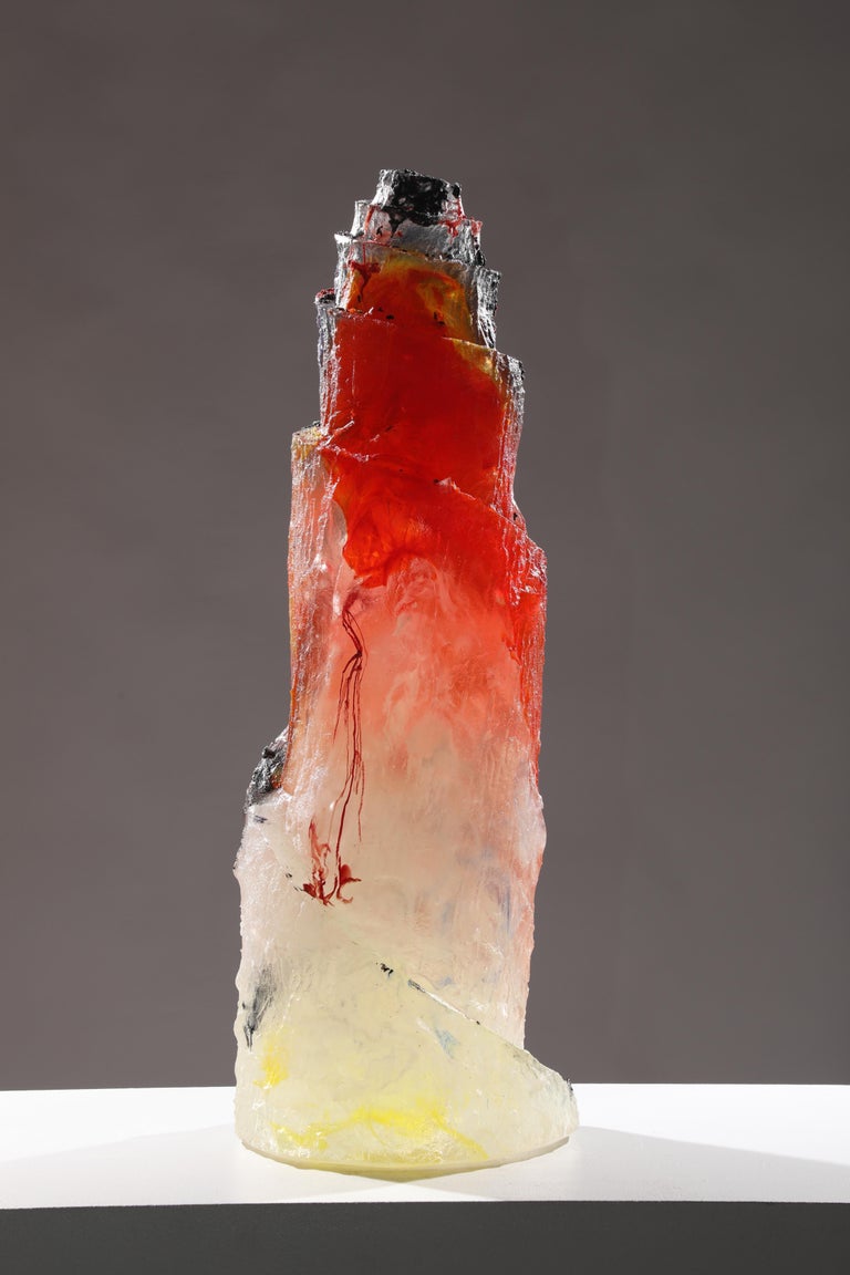 David Ruth - Abstract Cast Glass Sculpture, 'Vela', 1995 by David Ruth ...