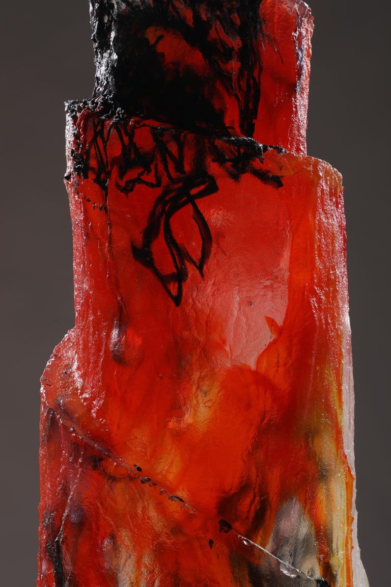 David Ruth - Abstract Cast Glass Sculpture, 'Vela', 1995 by David Ruth ...