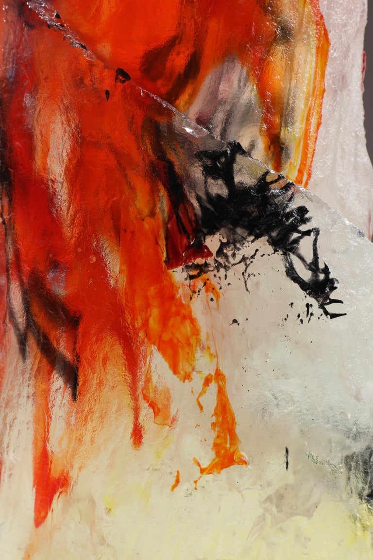 David Ruth - Abstract Cast Glass Sculpture, 'Vela', 1995 by David Ruth ...